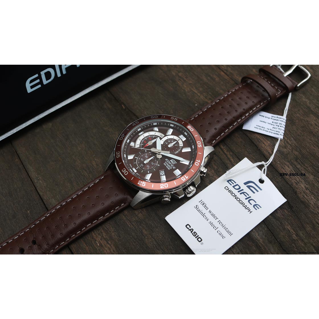 Reloj Casio Edifice EFV-550L-5AV Fecha Cronómetro » Macho Accesorios